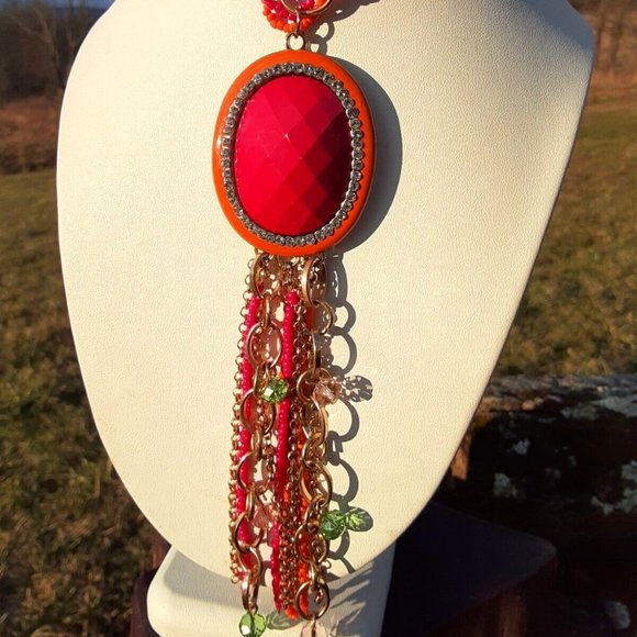 Erica Lyons | Jewelry | Vintage Erica Lyons Pink And Orange Gold Tone ...